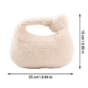 VALICLUD Dumpling Bag Plush Fashion Sundries Bag Dumpling Bag for girl Plush Handbag Dumpling Handbag Plush