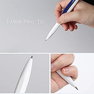BAOKE Retractable Advanced Ink Ball Point Pens Blue Pens, Medium Point Ballpoint Pen, Ultra Smooth Writing, Pack of 12 Pcs B59 (blue)