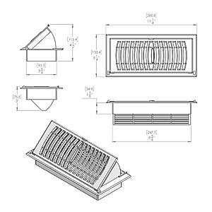 Imperial RG3052 Pop-Up Floor Register, 4 x 10-Inch, White
