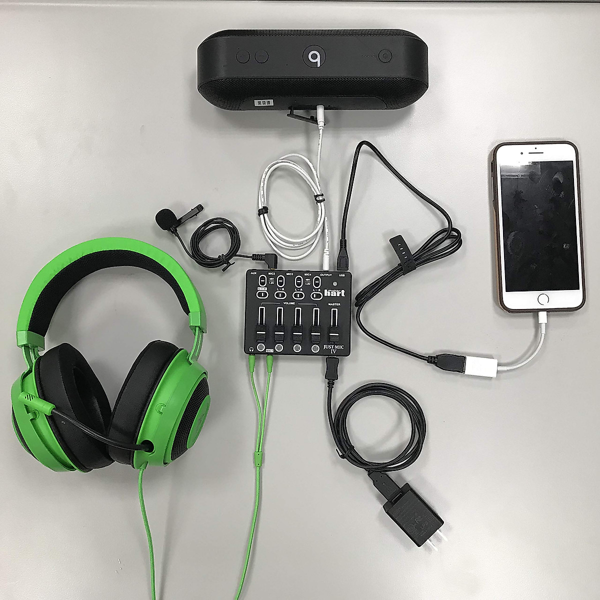 Maker hart Just Mic 4 mini Microphone Mixer 4 channels/Portable Phantom power/Audio Interface