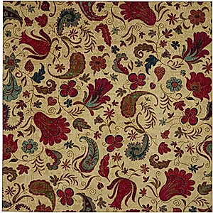 Mohawk Home Tropical Acres Area Rugs, 7 ft 6 in x 7 ft 6 in, Tan