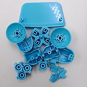 L1 R1 L2 R2 Trigger Dpad Buttons Thumbstick Cap + Springs for Sony PS5 Controller Replacement Accessories (Light Blue)