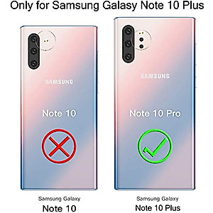 E-Began Case for Samsung Galaxy Note 10+ Plus, Note 10 Plus 5G, Full-Body Shockproof Protective Black Bumper (Without Screen Protector), Support Wireless Charging, Durable Phone Case -Plum Blossom