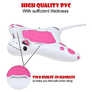 Toxz Floating Inflatable Circle for Kids, Armrest Design Inflatable Fish,Durable Environment Protection PVC(Ship from US!)