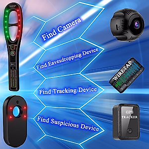KEULGOUL Camera Detector Camera Finder Listening Devices Scanner Protect Your Privacy for Hotels Car Magnetic Trackers Office Home Travel