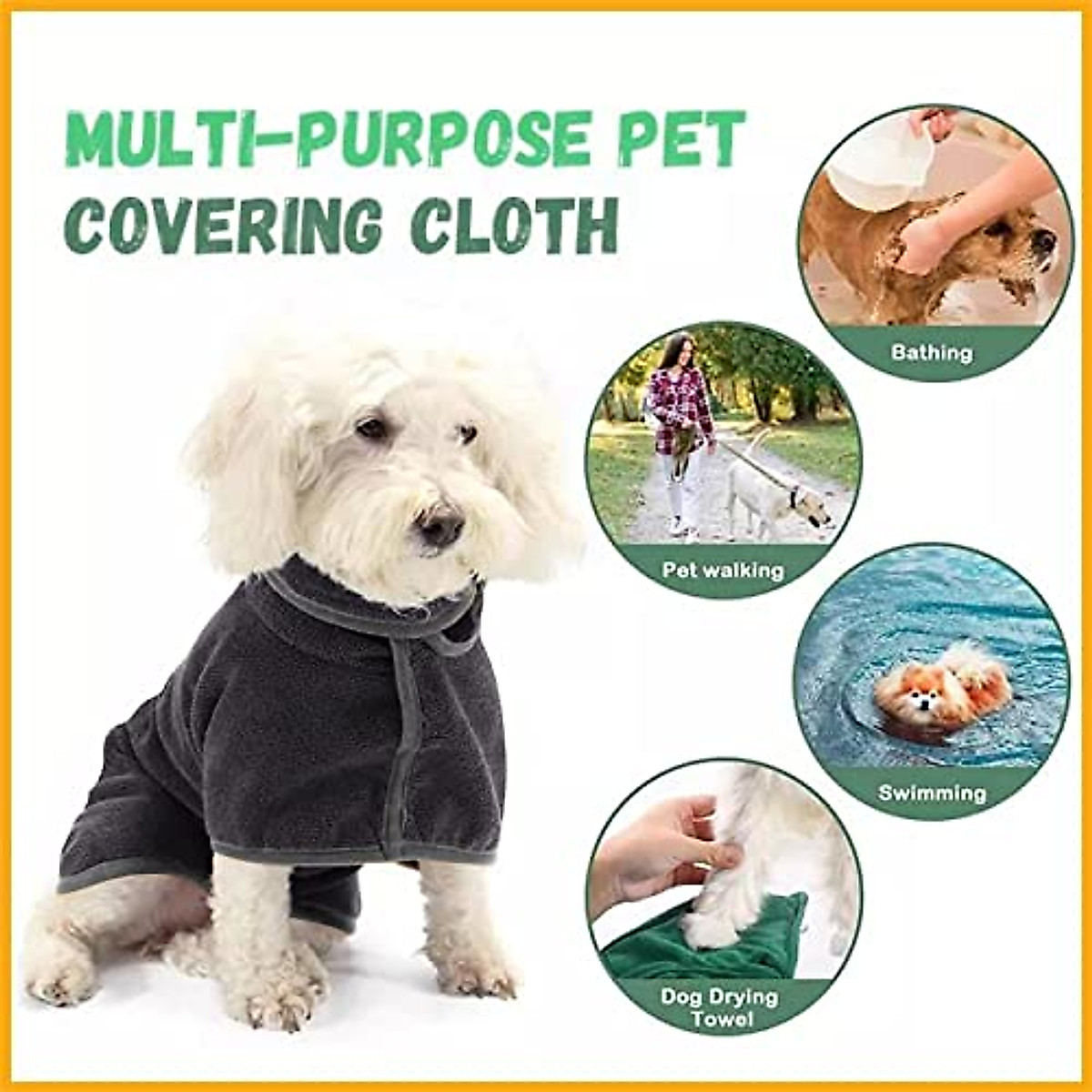 Pet Clothes for Small Dogs Boy Cat Super Fast Drying Bath Towel Easy to Apply Towel Used to Dry Your After A Bath Or Swim Pet Clothes for Small Dogs Male