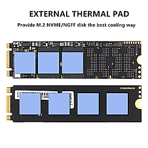 QIVYNSRY M.2 Heatsink NVMe 2280 PS5 SSD Heat Sink Computer PC PCIE M2 SSD Cooler for Samsung 980 970 EVO Plus SN850 SN750 SN570 Firecuda 530, Black