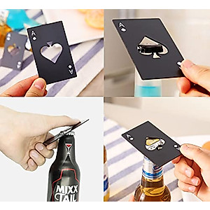 HiAnifri Liphontcta Bottle Opener, Poker Card Opener Stainless Steel CreditGarden Sculpture Outdoor Decoration