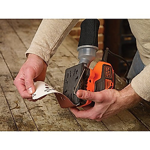 BLACK+DECKER Electric Sander, 1/4-Inch Sheet, Orbital with IRWIN QUICK-GRIP Clamps, One-Handed, Mini Bar, 6-Inch, 4-Pack (BDEQS300 & 1964758)