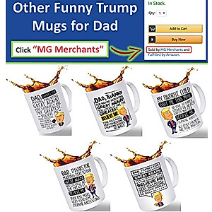Funny Trump Coffee Mug for Mom or Dad - Large 14oz Capacity | Gifts from Favorite Child | Christmas Stocking Stuffer or Birthday Gift | Mother's Day or Father's Day Gift from Son or Daughter