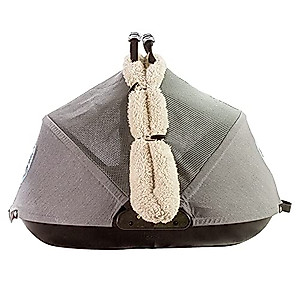 Nest & Go 3-1 Portable Pet Bed, Pet Carrier and Removable Waste Tray, for Travel with Cats and Small Dogs, Washable Super Soft Pillow, Grey with Handles, Holds up to 20 lbs.