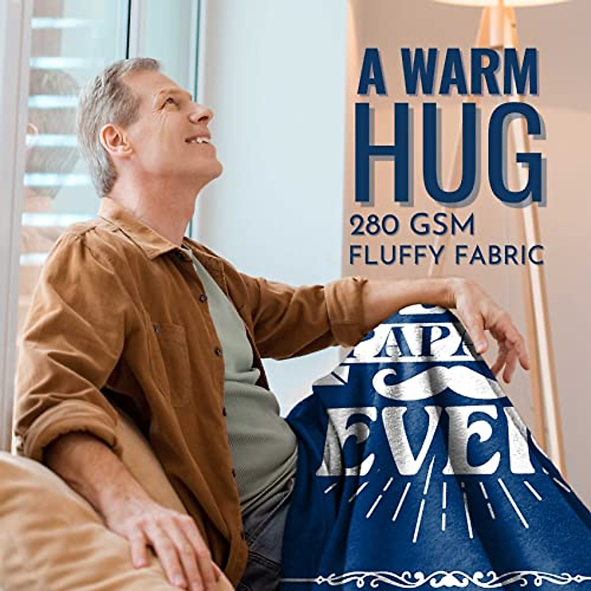 InnoBeta Gifts for Grandpa, Papaw, Throw Blanket for Grandfather, Presents from Granddaughters Grandsons for Christmas, Birthday, Father's Day - 50" x 65" Best Papaw Ever