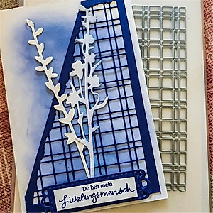 Mvchifay Cutting Dies for Card Making Metal Die-Cuts Scrapbooking Tool Hollow Frame DIY Craft Punch Template Embossing for Paper Album Decor (Cube and Flower-10x13.4cm)