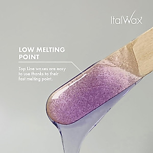 Italwax Top Line Orchid - 750g / 1.65lb - Hard wax beads for hair removal - Orchid fragrance - Synthetic formulation ideal for sensitive skins - Recommended for Bikini Area and Armpits