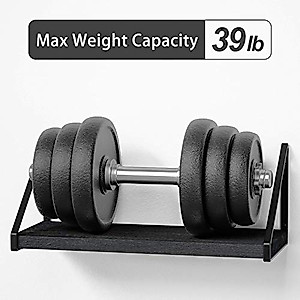 Love-KANKEI Floating Shelves,Rustic Shelves Wall Mounted Set of 3, Wall Storage Shelves for Living Room, Bedroom, Kitchen Black