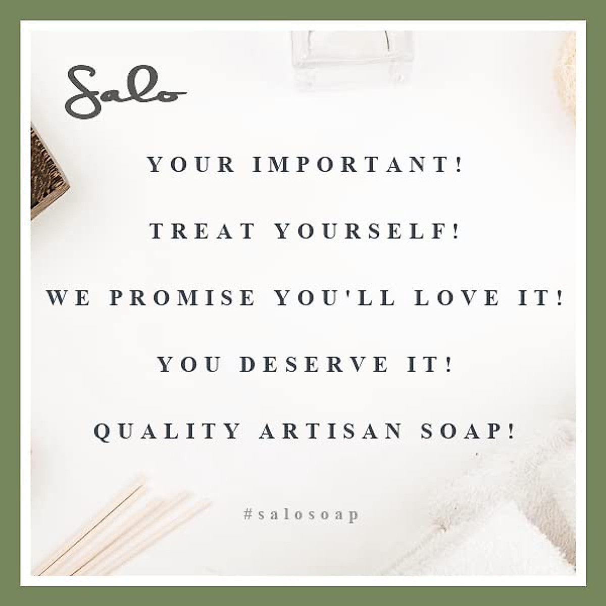 Salo Soap's Natural Bar Soap Body Wash with Goat Milk Soap, Activated Charcoal, Chamomile, Coconut Oil, Olive Oil, Shea Butter, Womens, Mens and Teens body soap bars.