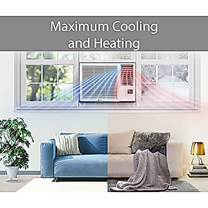 LG 23,000 BTU Window Air Conditioner with Supplemental Heat, Cools 1,440 Sq.Ft. (36' x 40' Room Size), Electronic Controls with Remote, 2 Cooling, Heating & Fan Speeds, Slide In-Out Chassis, 230/208V
