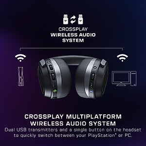 Turtle Beach Stealth 700 Gen 3 Wireless Multiplatform Amplified Gaming Headset for PS5, PS4, PC, Mobile – 60mm Drivers, AI Noise-Cancelling Mic, Bluetooth, 80-Hr Battery, Dual Transmitters – Black