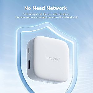 Hagibis Phone Backup Device Cube Auto Backup Photo Storage Photo Stick Picture Video Memory USB Backup Stick for iPhone 15 14 13 12 11 XS Pro Max Mini SE, iPad Pro/Mini, Samsung, Android and Tablet