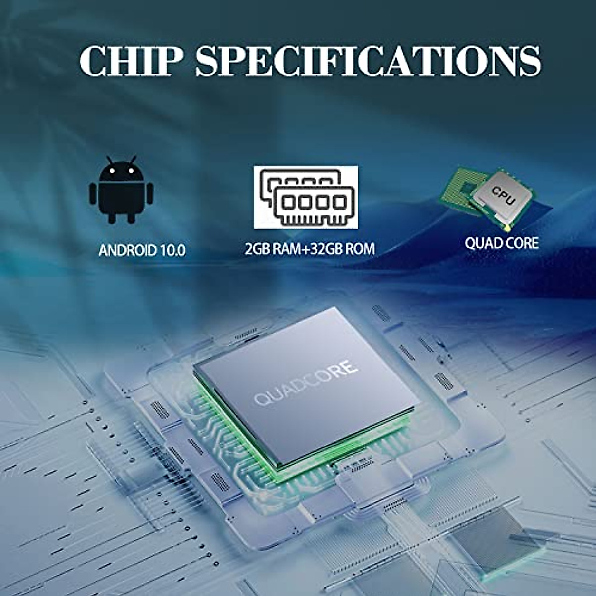 Evonavi 2GB+32GB Car Stereo for Toyota RAV4 2013 2014 2015 2016 2017 2018, IPS Touch Screen Car Radio with GPS WiFi/Bluetooth/FM/AM/DSP/AHD/32EQ/Mirror Link,Compaitble with Carplay/Android Auto