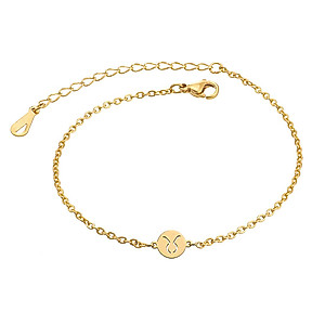 Augonfever Taurus Zodiac Anklet Gold Horoscopes Charms Jewelry Accessories 12 Constellations Gifts for Girls Women Birthday