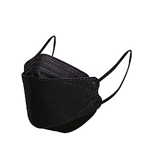50/100Pcs Black KF94 Face Mask ,4-Ply Layer Filtеr Face Mask for Men & Women Protective (Black 50pcs)