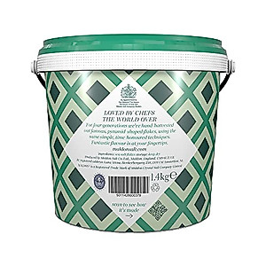 Maldon Salt, Sea Salt Flakes, 3.1 lb, Bulk Tub, Kosher, Natural, Handcrafted, Gourmet, Pyramid Crystals