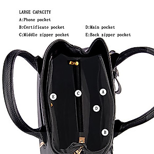 Purses and Handbags for Women Fashion Ladies PU Leather Top Handle Satchel Shoulder Tote Bags