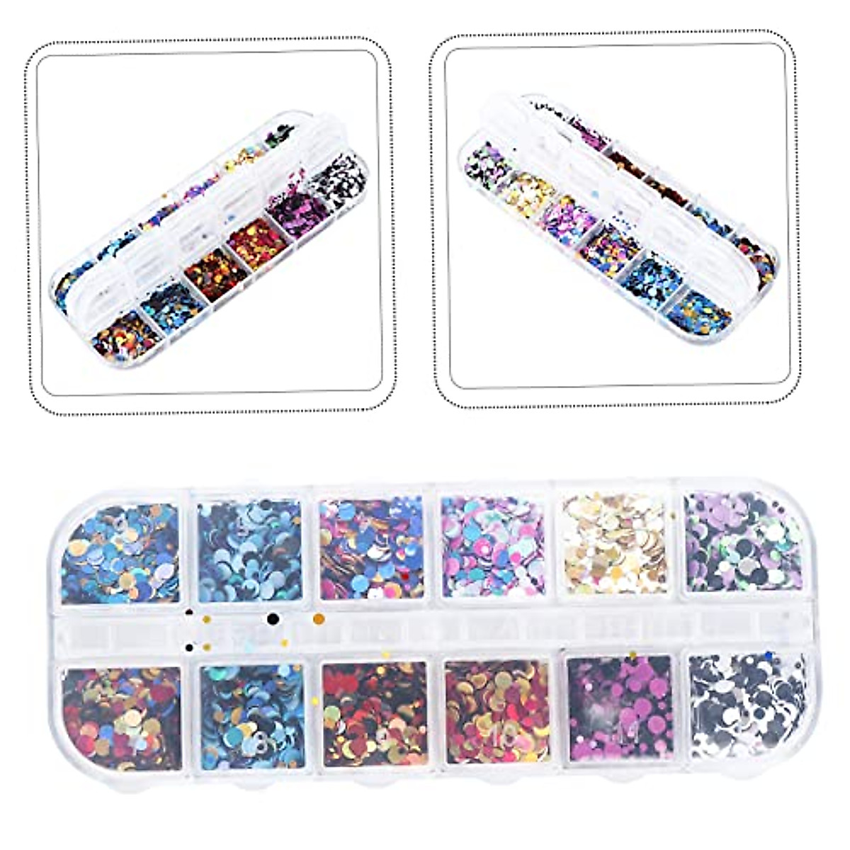 FOMIYES Acrylic Nail Set Bling Decor Kit De Manicura Glitter Flakes Nail Art Sequins Nail Shining Pieces Nail Art Accessory Nail Decoration Nail Flakes Confetti Nail Polish Decorate Flash