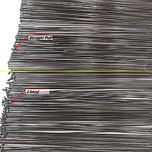 Bicycle 20 Light Spokes Straight Pull J-Hook J-Bend 14G 2.0mm Road Bike and Wheel 3D Force Spoke Rays (Color : Straight Pull 30pcs)