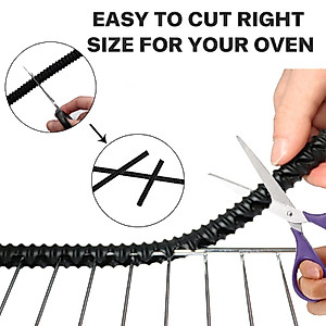 Extra Long Oven Rack Shields 22 Inch, 2 Pack Heat Resistant Oven Guards for Racks, Food Grade Silicone Oven Rack Edge Protector, Full Length Fit on Standard-Sized Ovens, Prevents Hand and Arm Burns