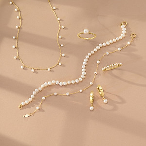 RS Pure by Ross-Simons 6mm Cultured Pearl Ring With Diamond Accents in 14kt Yellow Gold. Size 6