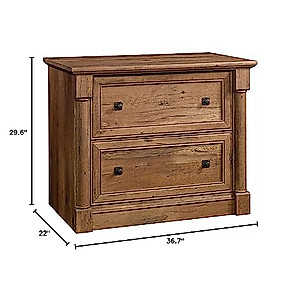 Sauder Palladia File Cabinet, Vintage Oak finish