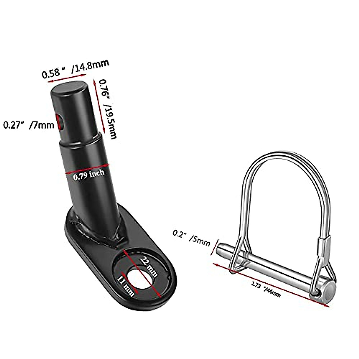 Thinvik Coupler Hitch Attachments for Instep and Schwinn Bike Trailers,Flat and Angled Couplers Metal, Bike Trailers Accessories for Kids&Pets, for Various of Bicycle Carriers, Trailer Size（Angled）