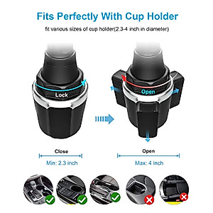 woleyi Universal Cup Holder Tablet Mount for Car Vehicle, Truck, Treadmill, Wheelchair, Golf Cart, Boat and More Cupholder for iPad Pro/Air/Mini, Galaxy Tabs, iPhone, All 4-13" Smartphones and Tablets