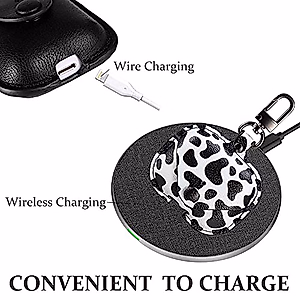 Nigaee Genuine Leather Case for AirPods Pro 2,Shockproof Protective Cover Compatible with Apple Airpods Pro 2nd Generation Charging Case (2022),Soft Headphone Cases for Women Men with Keychain（03）