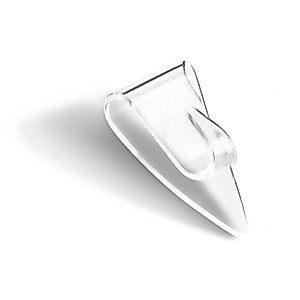 tesa Adhesive Hooks for Glass - Invisible Hanging Hooks for Mirrors & Transparent Surfaces - Holds up to 0.2 kg per Hook - Pack of 5 incl. 8 Adhesive Strips