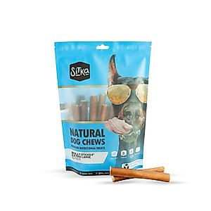 Sitka Farms Happy Tails Pack Crunchy Beef Sticks for Dogs 5 Inch (50 Pack) & Extra Large Bully Sticks 6 Inc (10 Pack) - All-Natural Dog Treats and Chews - for Small, Medium and Large Dogs