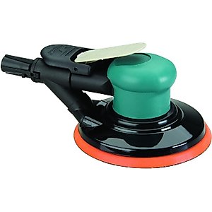 Dynabrade (59028) Dynorbital-Spirit 6" (152 mm) Diameter Random Orbital Sander, Self-Generated Vacuum | Proportionate 3/16" (5 mm) Diameter Orbit | 12000 RPM Pneumatic Motor