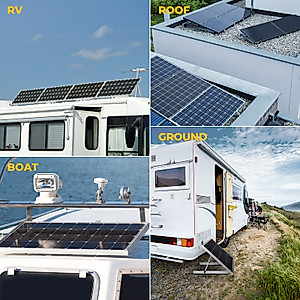 BougeRV 41in Adjustable Solar Panel Tilt Mount Brackets with Foldable Tilt Legs, Solar Panel Mounting Support up to 180 200 300 Watt Solar Panel for Roof, RV, Boat, and Off-Grid