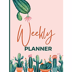 Weekly Cactus Planner 2024: Large One Year Monthly Planner From January 2024 to December 2024 (12 Months) With Federal Holidays | Monthly Weekly Agenda & Schedule Organizer |