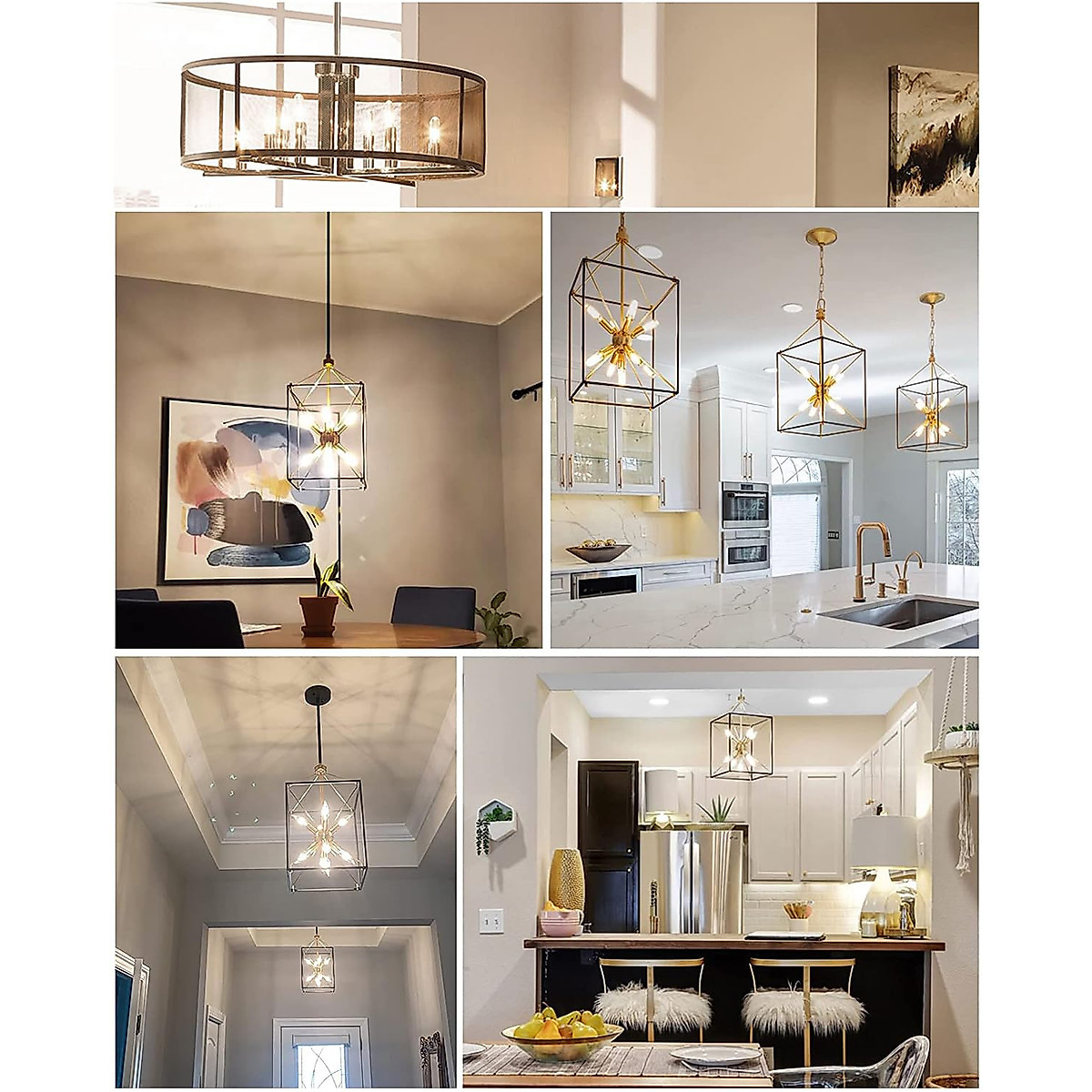 LVYE Dimmable E12 LED Bulb 6W Equal 60 watt led Light Bulb 3000k Soft White T6 T25 b11 Candelabra Bulb 60 watt for Chandeliers,Ceiling Fan,Pendant,Wall sconces AC120V, 6Pack