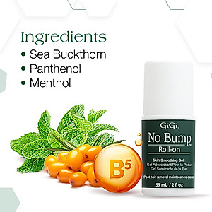 GiGi No Bump Roll-on Skin Smoothing Gel, Post-Wax and After-Shave Skin Care, Quick and Easy, 2 oz. 1-pc