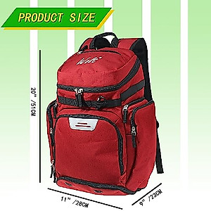 WOLT | Basketball Backpack Bag with Separate Ball Compartment and Shoes Pocket, Large Sports Equipment Bag for Basketball, Soccer, Rugby, Volleyball, Baseball Sport Backpack Bag