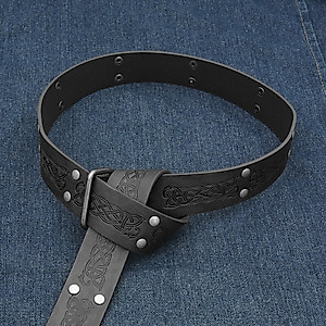 Joymiao Viking Belt for Men - Renaissance, Cosplay, Celtic Ring, Dark Knight & Ren Faire Accessory