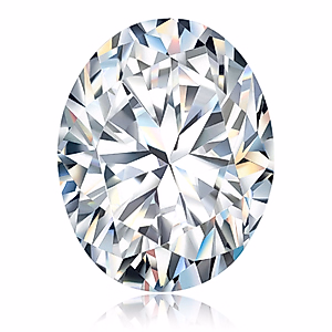 0.3CT-10CT Moissanite Loose Stones D Colorless VVS1 Clarity Round Brilliant Cut Lab Created Simulated Diamond Gemstones for Ring Earrings Pendant Bracelets Jewelry Making Gifts with GRA Certificate,