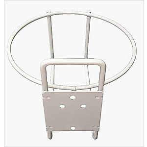 Wall Mounted Gallon Jug Holder w/ Hardware Included | Heavy Duty Steel Frame & Bracket USA Made | Round Bottle Hand Sanitizer, Soap, Detergent & Garage Storage Rack | Powder Coated White