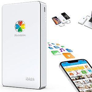 iDiskk Mfi Certified 2TB External Hard Drive for iPhone,iPad,MacBook,PC,Photo Storage Phone Drive for Android Mobile to Backup Photos | Video | Files (auto Backup) for iPhone 15/14/13/12/11/X
