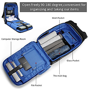 VGOAL Laptop Backpack 13.3 inch with TSA Lock and USB Charging Port Flight Approved Carry on Business Backpack Anti Theft Lightweight Traveling Backpack Water Resistant College Rucksack Computer Bag for Men and Women