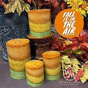 Wicks N More Autumn Leaves Scented Candle (3x6 Pillar)